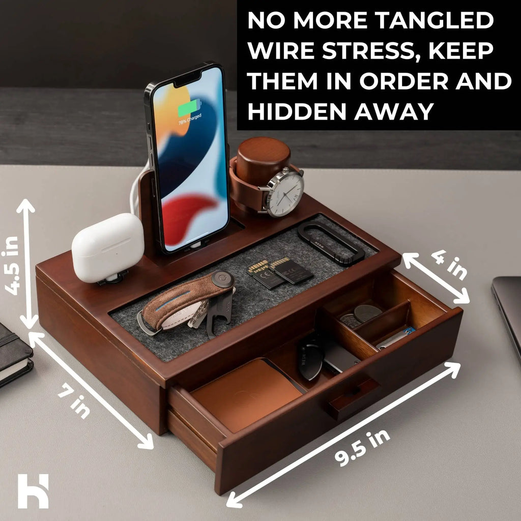 The Hub Nightstand Organizer | Charging Station | Desk Organizer ...