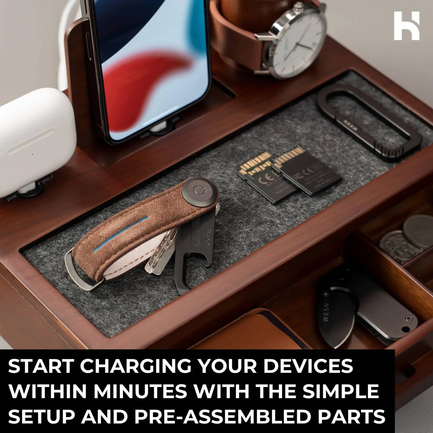 The Hub Nightstand Organizer | Charging Station | Desk Organizer ...