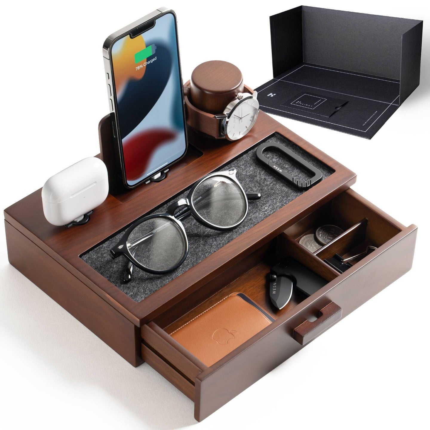 The Hub Nightstand Organizer | Charging Station | Desk Organizer ...