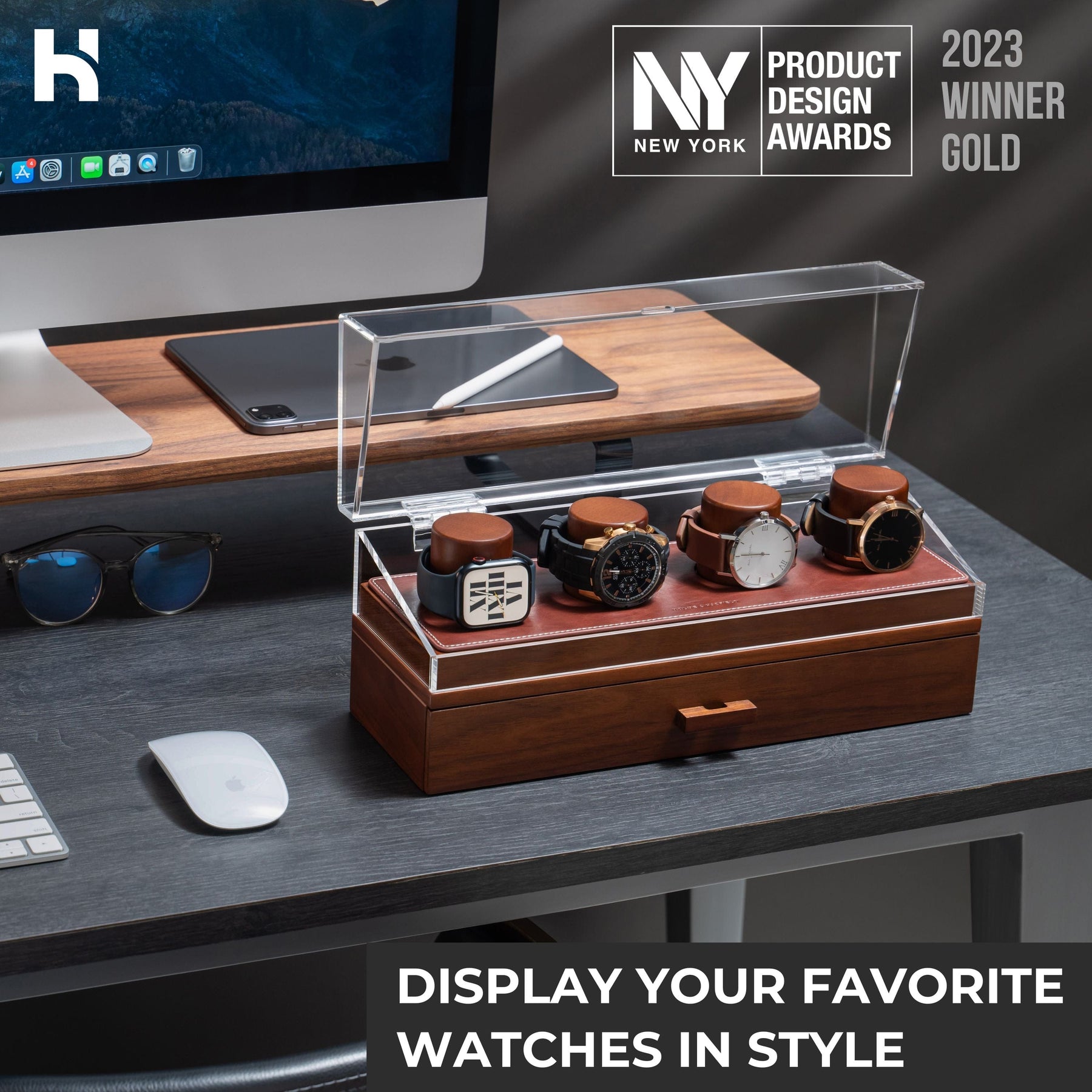 The Watch Deck Pro | Watch Display Case | Watch Box - Holme & Hadfield